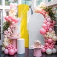 4FT Arch Backdrop Covers, Yellow Grey Wedding Arch Cover Stretchy, Oil ...