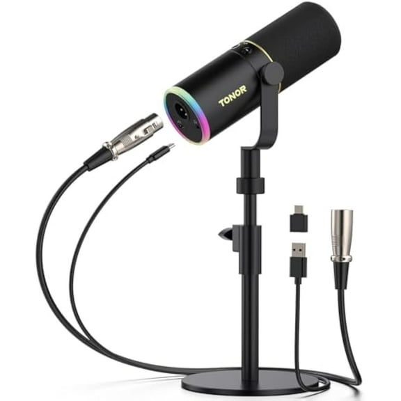 TONOR USB Professional Dynamic Microphone for Podcast, Live Streaming ...