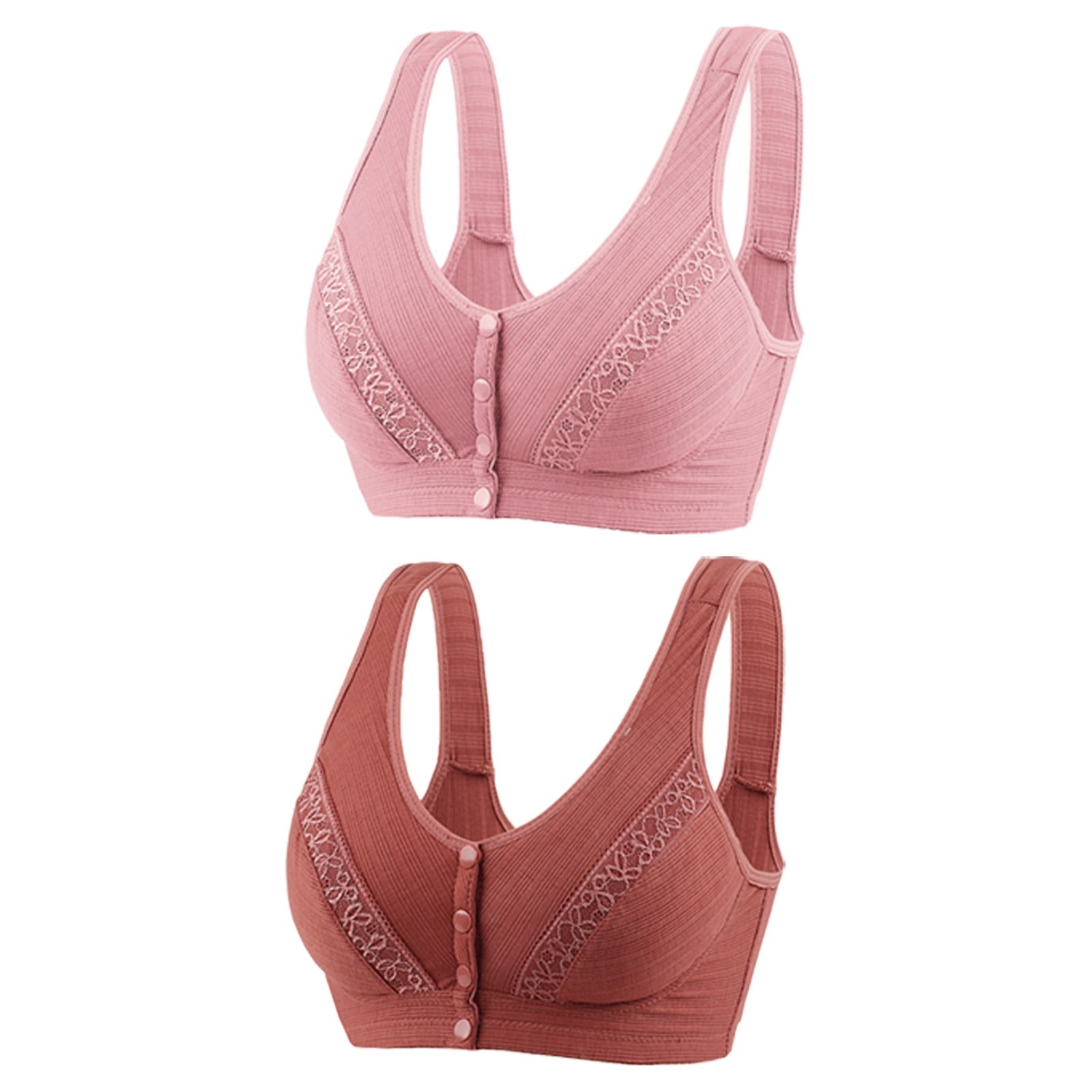 Click here for Plebaso Wireless Front Closure Bras For Women 2 Pa... prices