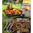 3.9'' Meat Hooks,10Pcs Stainless Steel Butcher Hook,Meat Processing for ...