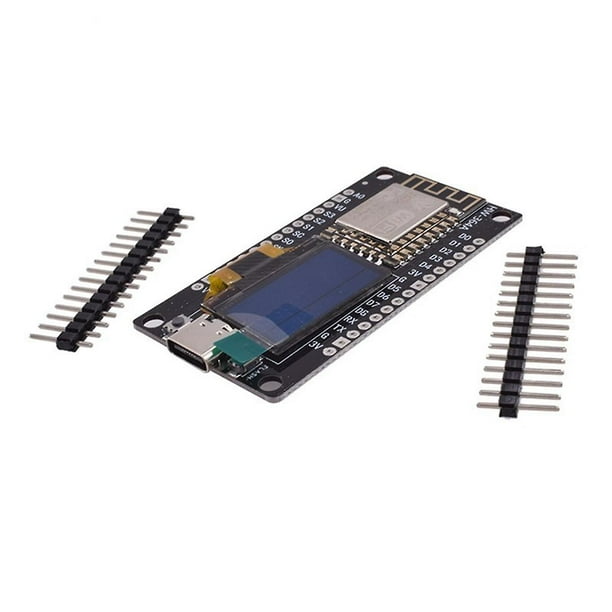 Placa de desarrollo ESP8266 con pantalla OLED de 0,96 pulgadas, módulo WiFi CH-340, ESP-12E para ...