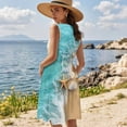 Binienty Crewneck Mini Dress with Ocean Starfish Shell Print ...