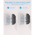 Black Multi Plug Outlet, Outlet Extender with 4 Ports (2 C) and Night ...