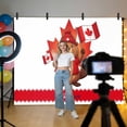 Happy Canada Day Photography Backdrop 12x8FT, Red Maple Leaf Flag ...