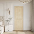 30"×80" Interior Slab Door 2-Arched Panel Solid Pine Wood Standard Door ...