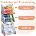 X-cosrack 3 Tier Pantry Can Rack Organizer, Stackable, with Dividers ...