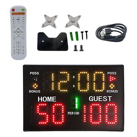 Digital Scoreboard, Wall Hanging Score Keeper, score Clock with Remote ...