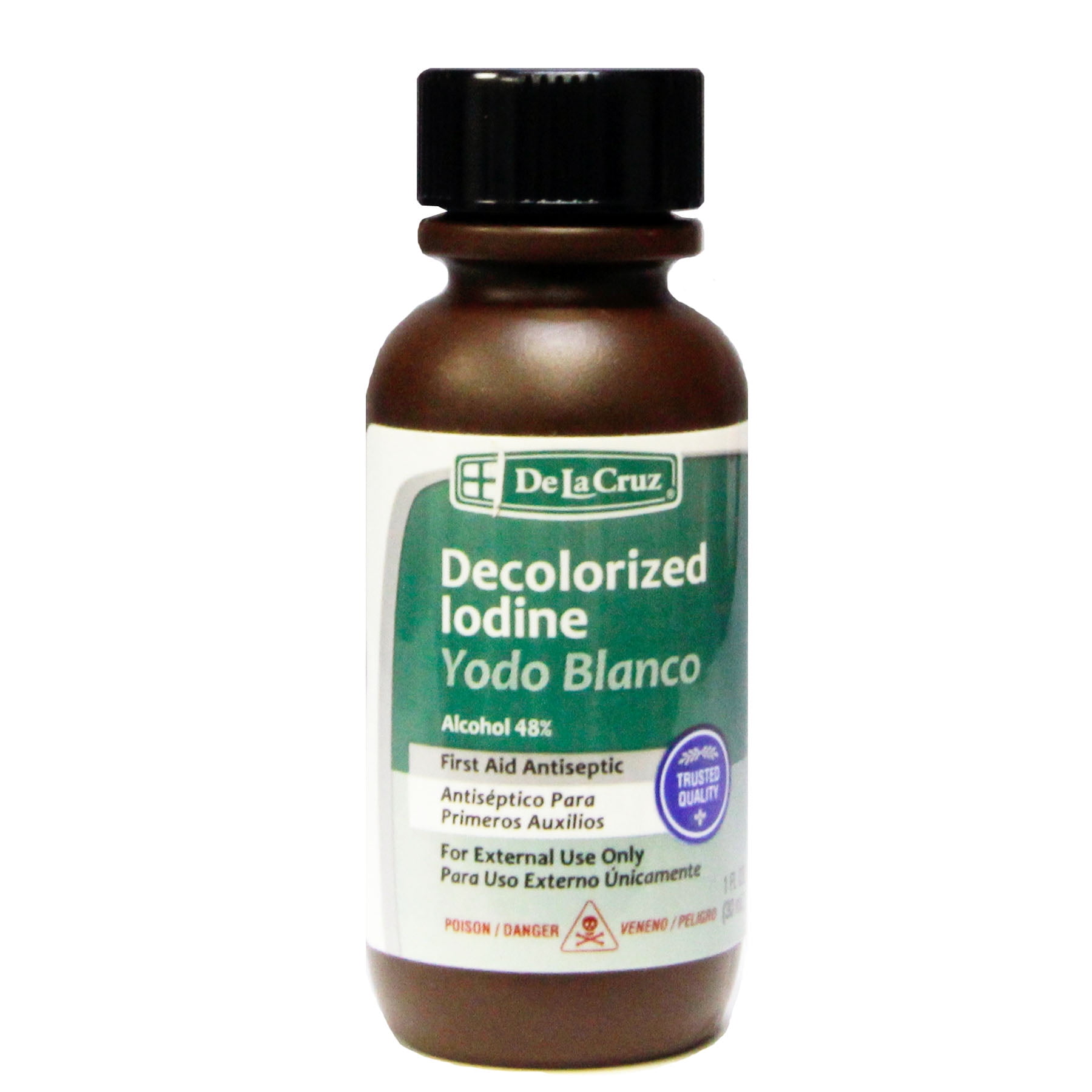 De La Cruz Decolorized Iodine First Aid Antiseptic; 1 FL OZ - Walmart.com