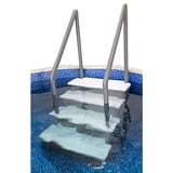 "Aqua Select Anti-Slip In-Pool Steps, White and Grey, for 48-54"" Above ...