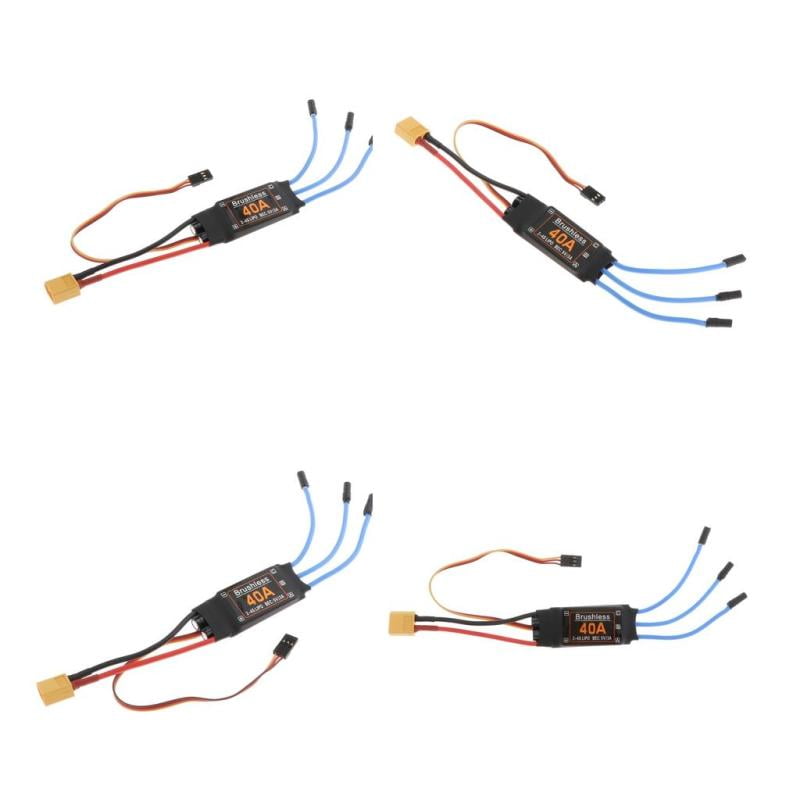 4pcs 40A Brushless ESC XT60 Plug RC Quad Helicopter Drone Airplanes ...