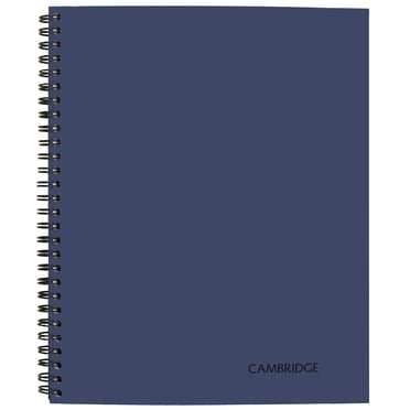 Cambridge Wire bound Business Notebook, Wide/Legal Rule, Black Cover, 8 ...