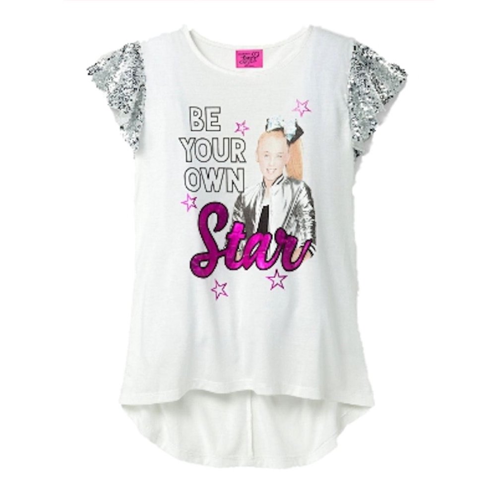 JoJo Siwa - JoJo Siwa Be Your Own Star Sparkle Sleeves Shirt (XL (14/16 ...