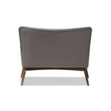 Baxton Studio Waldmann Mid-Century Modern Grey Fabric Upholstered ...
