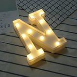Magik Light Up LED Letter N, Battery Operated Party Sign, Wall or Table ...