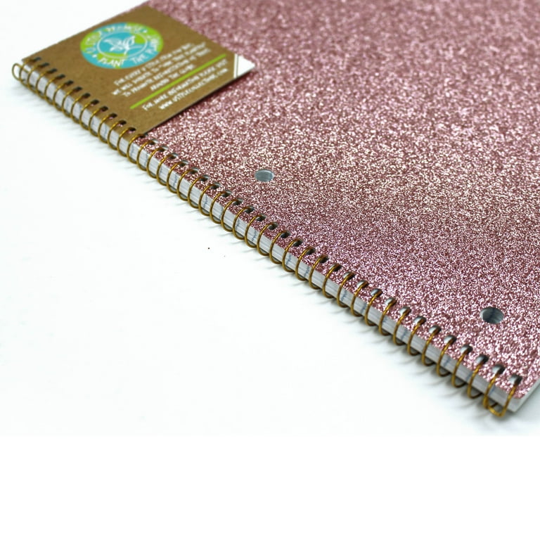 Pink Glitter Spiral Notebooks