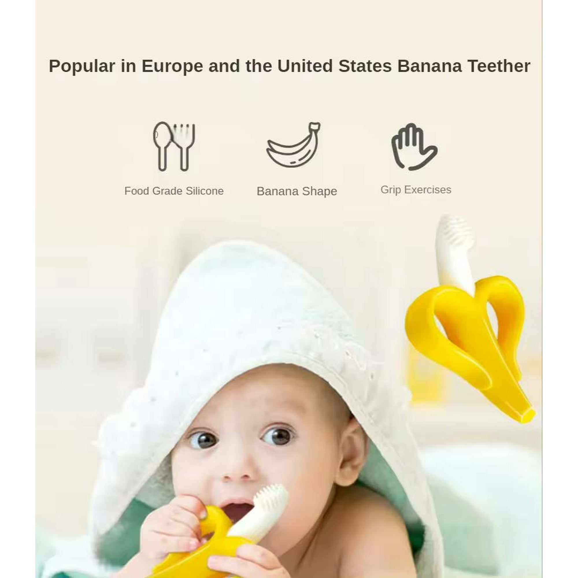 Click here for Babydise Baby Banana Teether Toothbrush 1 Piece prices