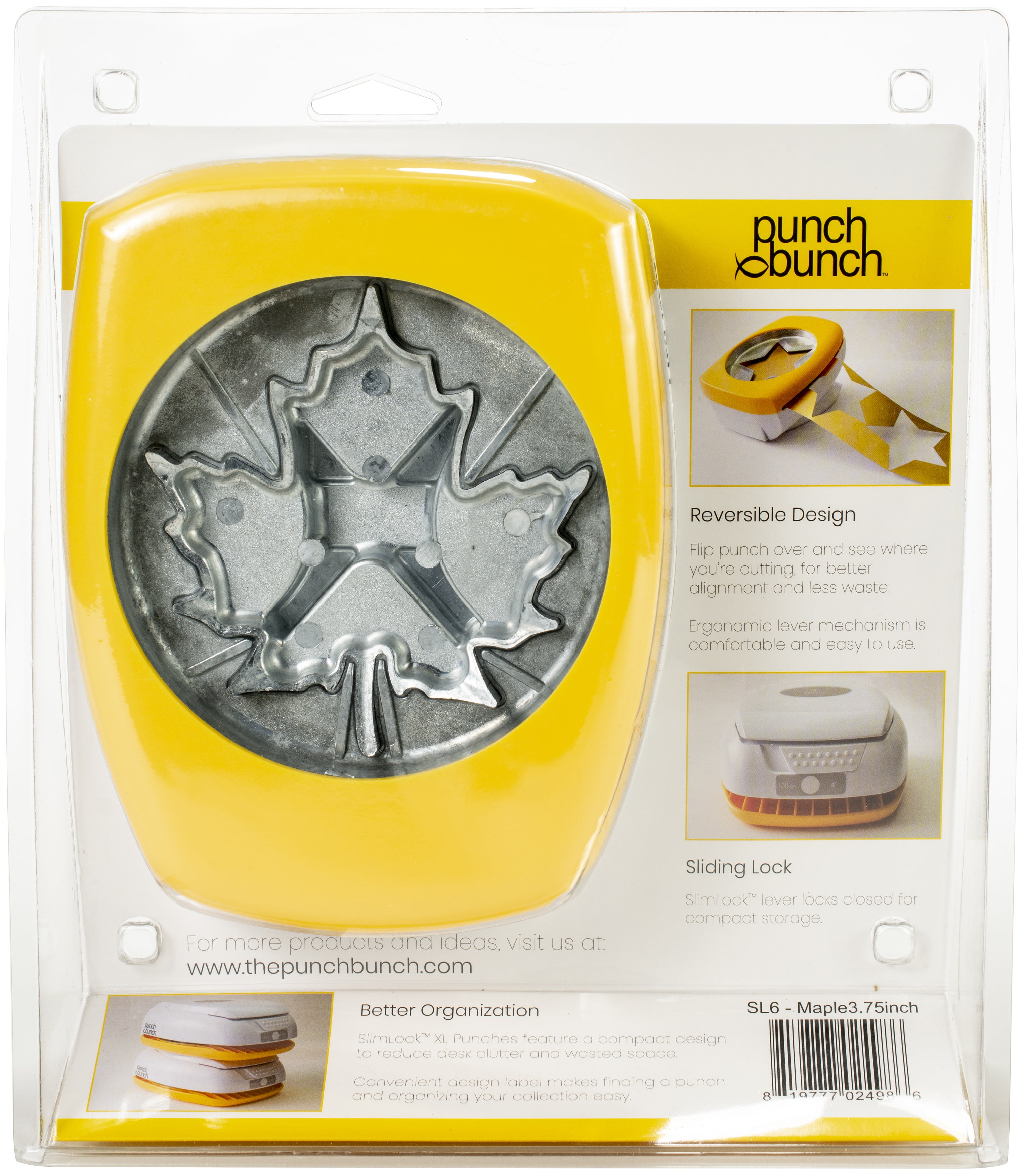 Punch Bunch SlimLock XL Punch-Maple Leaf 3.75"X4" - Walmart.com