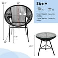 Costway 3PCS Garden Outdoor Chairs Patio Acapulco Furniture Bistro Set ...