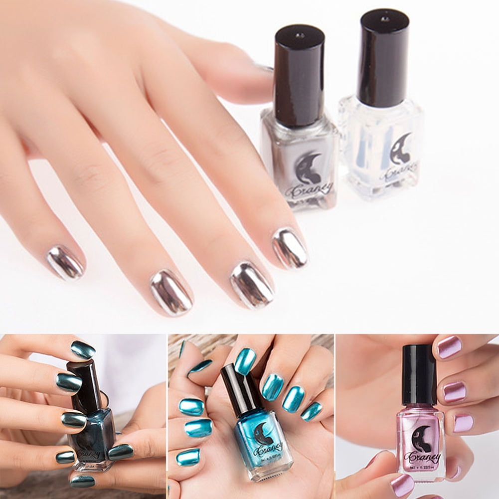 Biplut 6ml Metallic Chrome Mirror Effect Sexy Nail Art Polish Varnish