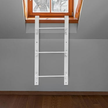 5-Rung Window Well Ladder Hooked, Heavy Duty Steel Fire Escape Ladder ...