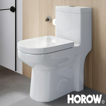 Small one Piece Toilet Short Compact Bathroom Tiny Mini Commode Water ...