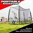 GoSports Baseball & Softball Portable Backstop Practice Net - 10 x 8 ft ...