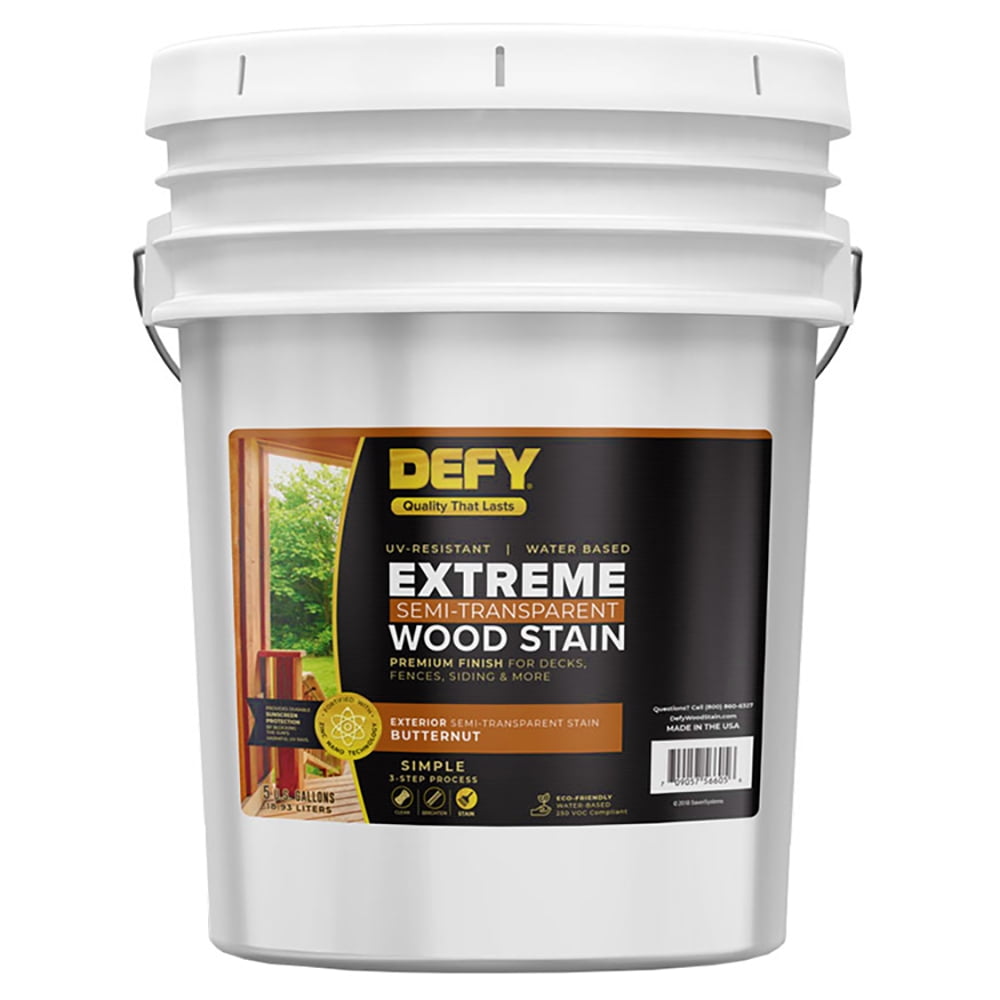 DEFY Extreme Wood Stain Butternut 5gal - Walmart.com