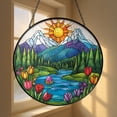 Scenic Lake Decorative Window Hanging – Stained Glass Style - Walmart.com