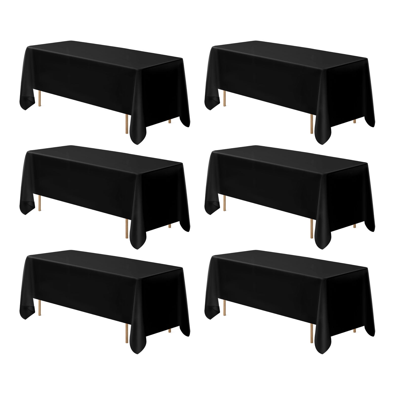 Click here for Kffkff Black Tablecloths For Rectangle Tables  6 P... prices