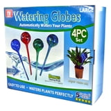 4pc Large Aqua Plant Glass Watering Globes - Watering Ball Bulbs ...