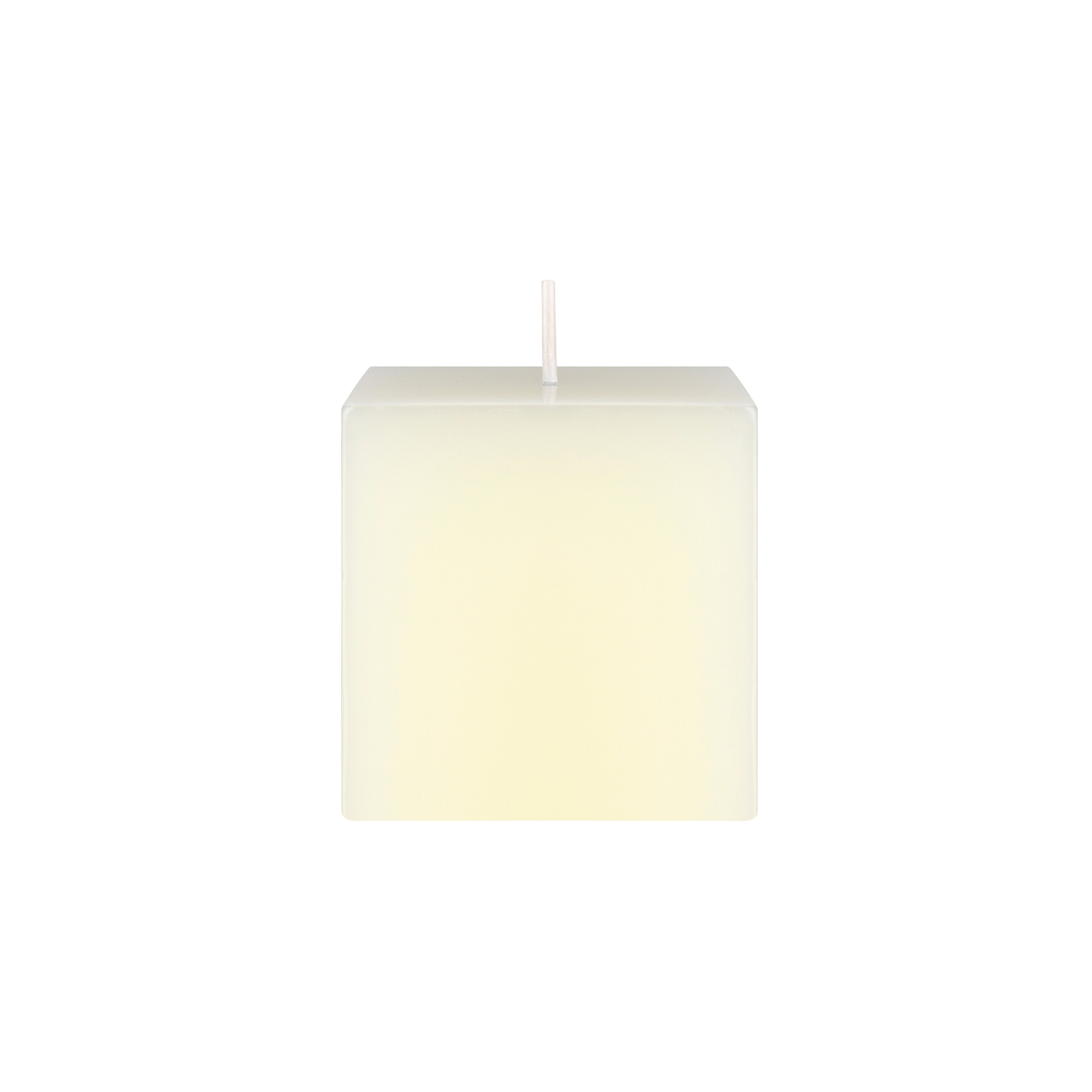 Mega Candles 1 pc Unscented Ivory Square Pillar Candle, Hand Poured ...