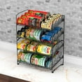 2 Pack Simple Houseware 2 Tier Can Rack, Black - Walmart.com