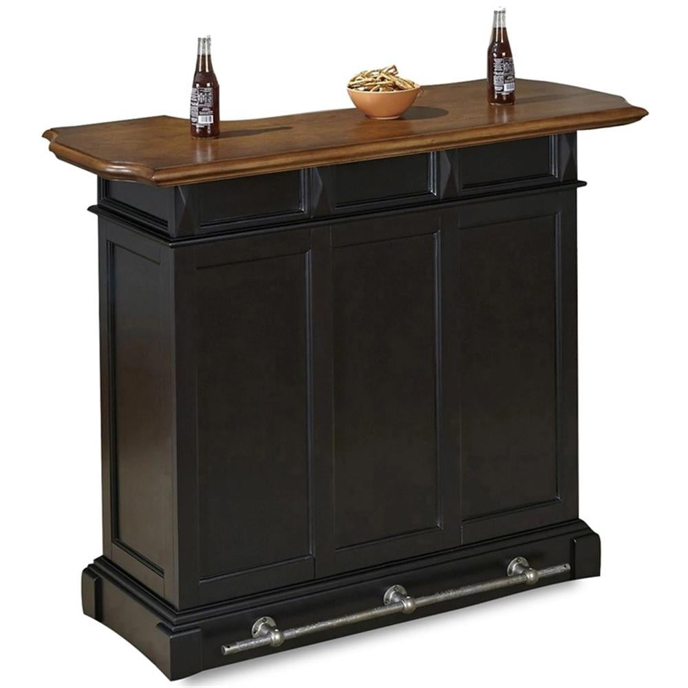 Click here for Homestyles Americana Black Wood Bar With Drawer An... prices