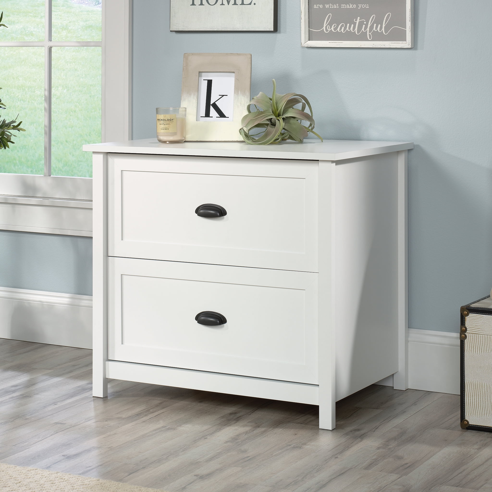 Sauder County Line 2-Drawer Lateral File Cabinet, Soft White Finish ...