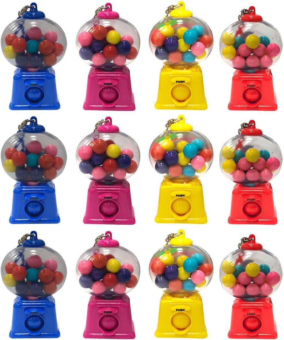 4 Gumball Dispenser Carabiner Keychain - 12 Pack Mini Backpack Hook ...