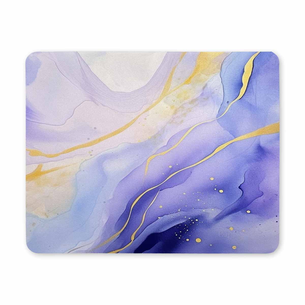 Square Mouse Pad Elegant Purple and Blue Marble,Office Home Premium ...