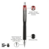 Jetstream Retractable Ballpoint Pen, Bold 1 Mm, Red Ink, Black Barrel ...