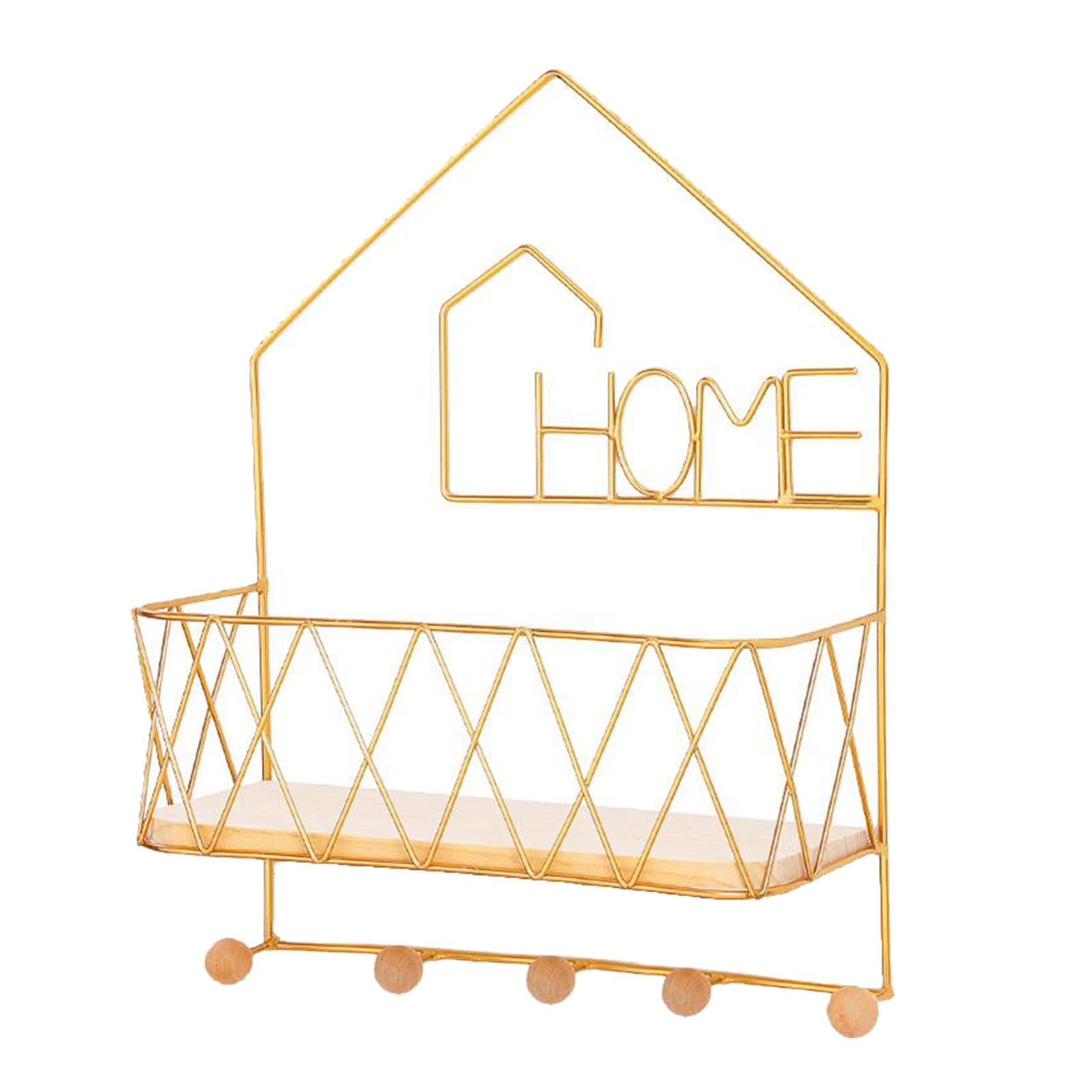 Wrought Iron Storage Wall Shelf Bathroom Pani - - Walmart.com