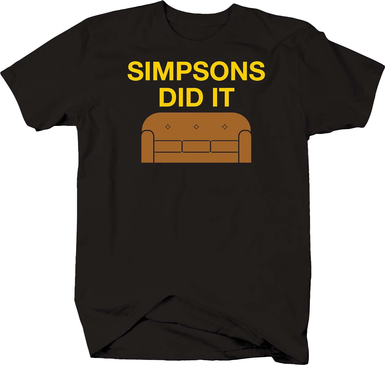 Funny Shirts Simpsons Did It XL Black Tshirt for Men - Walmart.com