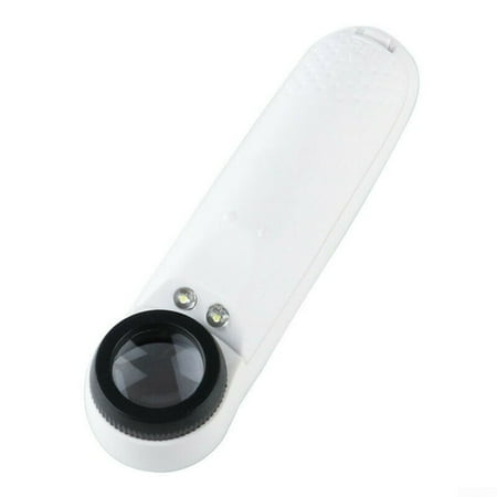 LED Light 40X Hand held Magnifying Optical Glass Lens Magnification ...