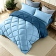 2pcs Twin Double‑Sided Cooling Quilt Set, Solid Color, Soft Lightweight ...