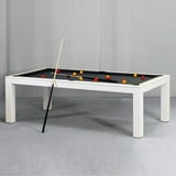 White Billiards Alpha Modern Slate Pool Table - Walmart.com