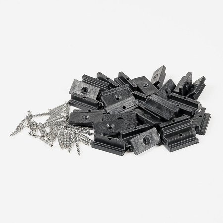 100 Composite Decking Hidden Fixing Fasteners Plastic T Clips & Black ...