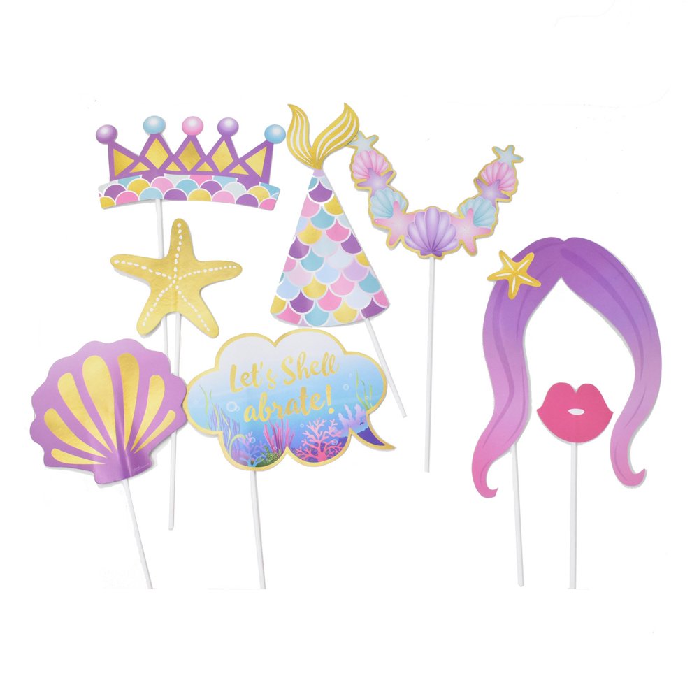 Legendary Mermaid Party Photo Props, Assorted Sizes, 8-Piece - Walmart ...