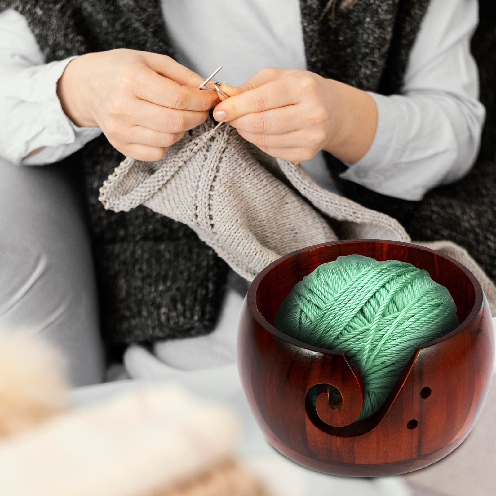 Click here for Wsxzcxsdy Sales Today Clearance! Wooden Yarn Bowl... prices