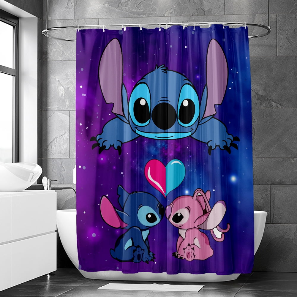 Lilo And Stitch Cartoon Anime Aesthetics Cartoon Stitch Shower Curtain