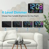 Digital Wall Clocks Large Numbers Display, 11.4"Digital Alarm Clock ...