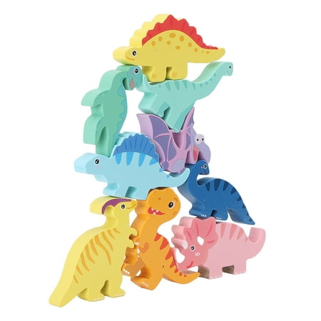 Stacking Toys, Wondrous Wooden Dinosaur Stacking Toy For Kids ...