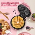 Mini Waffle Maker(Heart),Small Waffle Maker Keto,Mini Wafflera Iron for ...