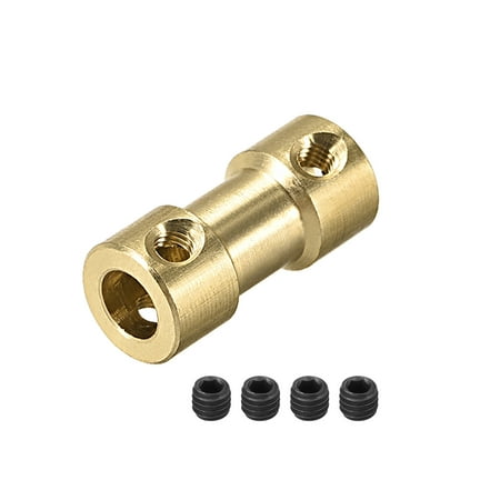 3mm to 5mm Bore Rigid Coupling, 20mm Length 9mm Diameter, Copper Shaft ...